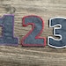 Letters Numbers Denim Fabric Patches Alphabet Applique Embroidery Patch ...