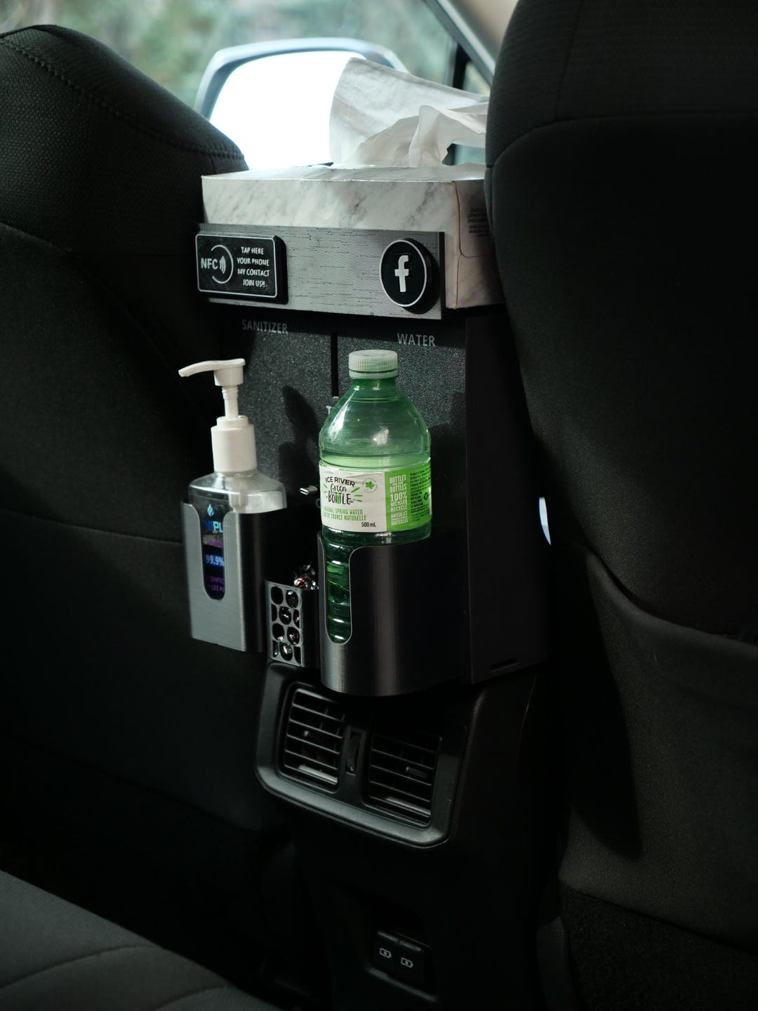Car Back Seat Organizer With Tip Box, NFC Contact & Charger – 3D ...