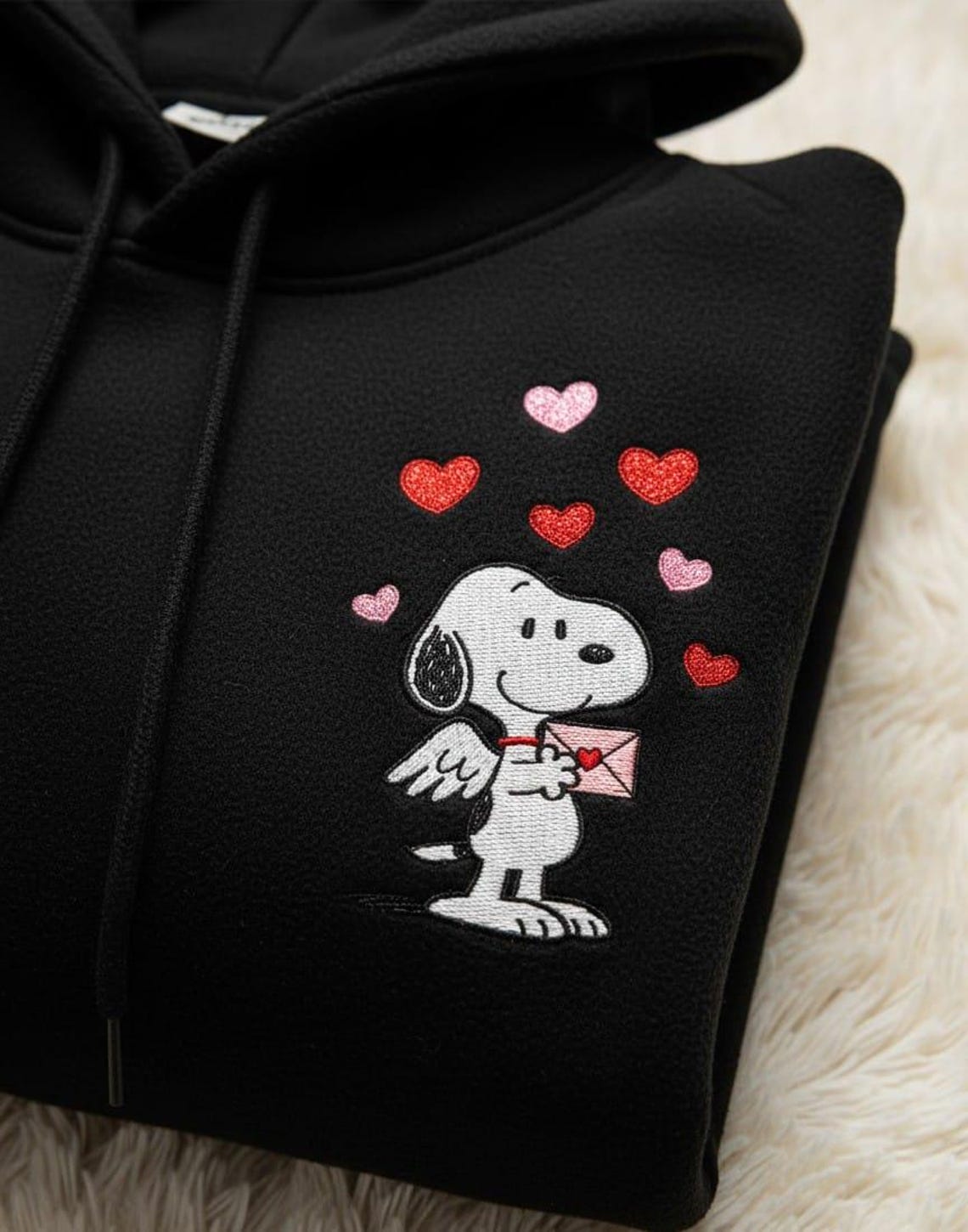Cupid Snoopy With Love Letter Embroidery Design - Etsy