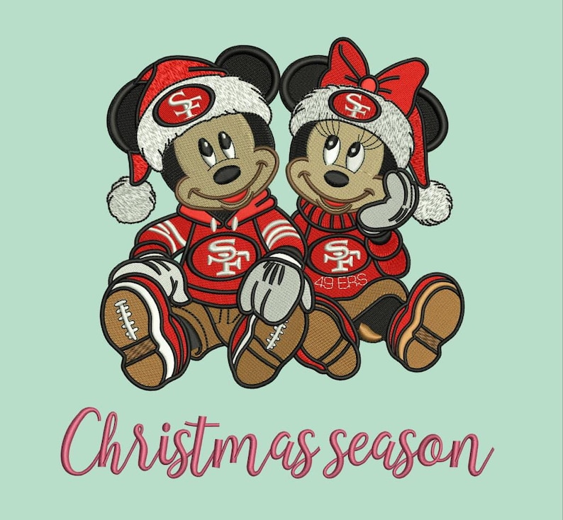 San Francisco 49ers Disney Couple Embroidery File - Etsy