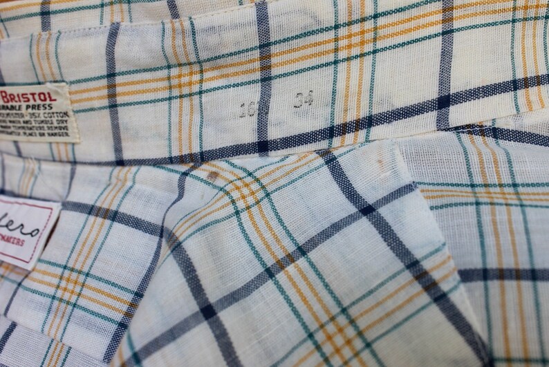 Vintage 1970's -sero- Men's Big Collar, Long Sleeve Casual Shirt. 'the ...