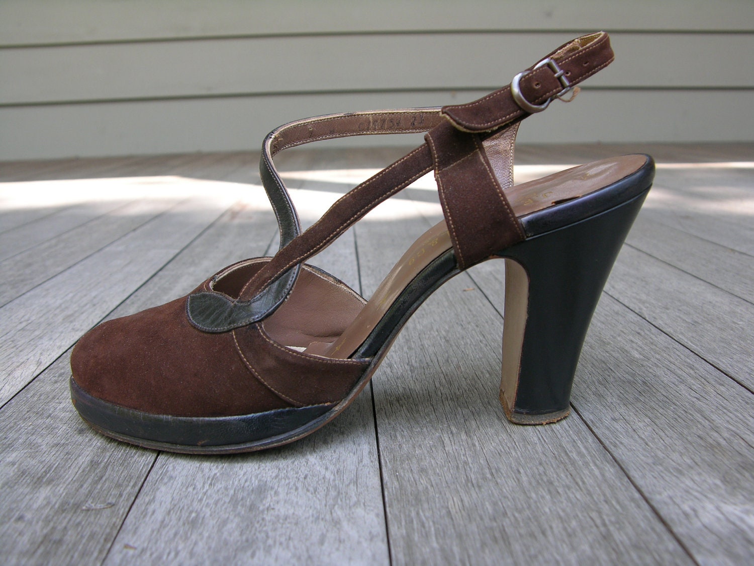 Vintage 1940's Women's High Heel Platform Shoes. Peep - Etsy