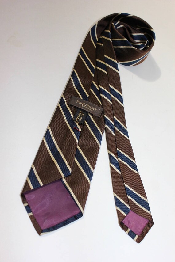 vintage 1980's -Paul Stuart- repp stripe neck tie. Al… - Gem