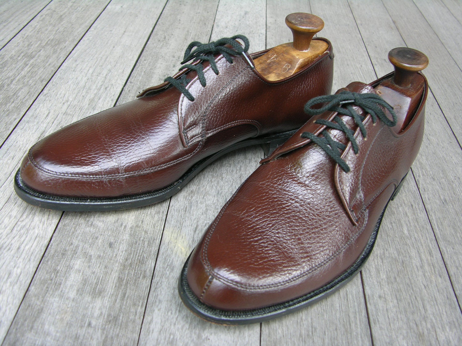 Vintage 1960's Nunn Bush Men's Split-toe Norwegian Blucher Vintage 1960's Nunn Bush Men's Split-toe Norwegian Blucher