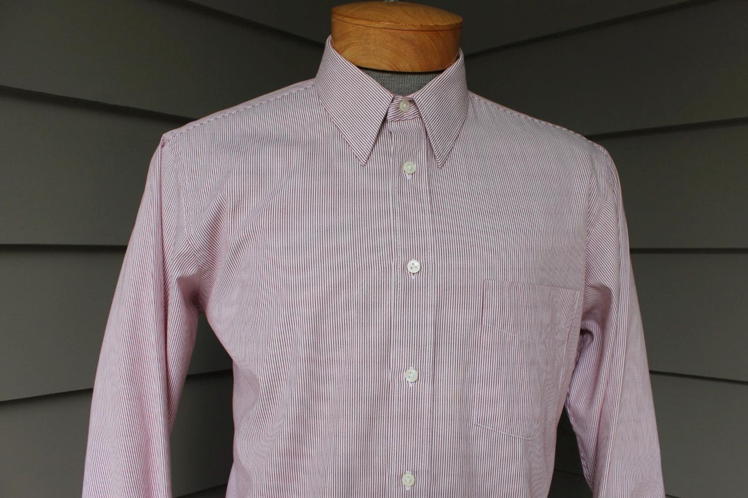 Vintage 1980's -hathaway- Men's 'private Stock' Long Sleeve Dress Shirt ...