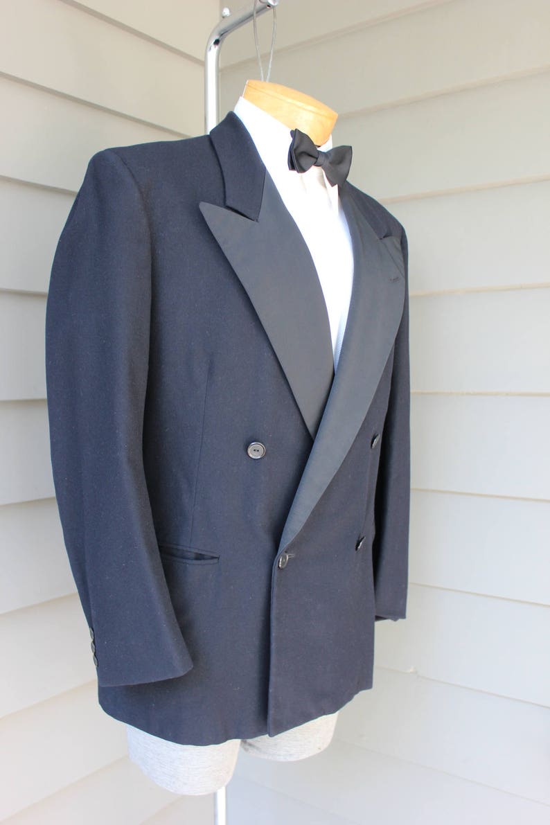 Vintage 1940's Men's Double Breasted Tuxedo Jacket. - Etsy