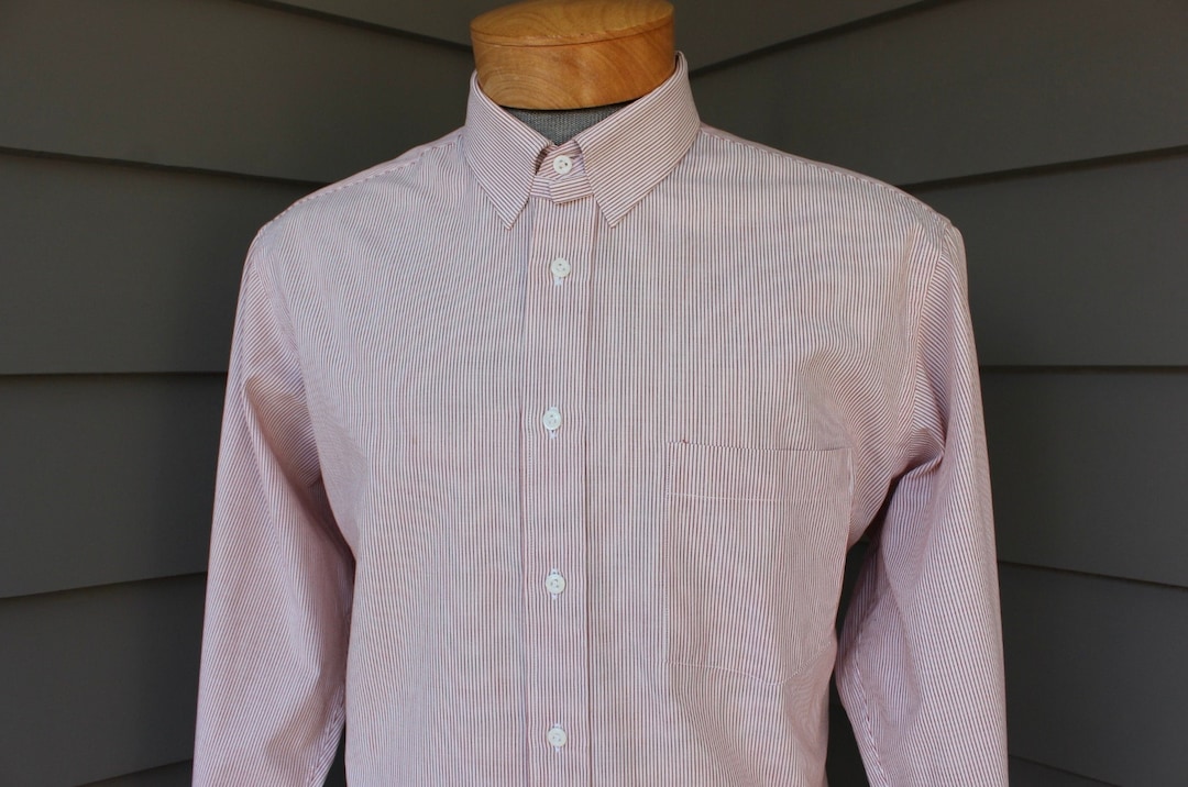 Vintage 70's - 80's -hathaway- Men's Long Sleeve Dress Shirt. Tab ...