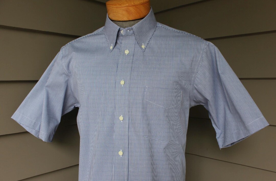 Vintage 1980's -hathaway- Men's Short Sleeve, Button Down Collar Shirt ...