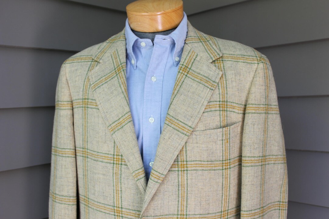Vintage Late 60's - Early 70's -corbin- Men's Hopsack Sport Coat. Trad ...
