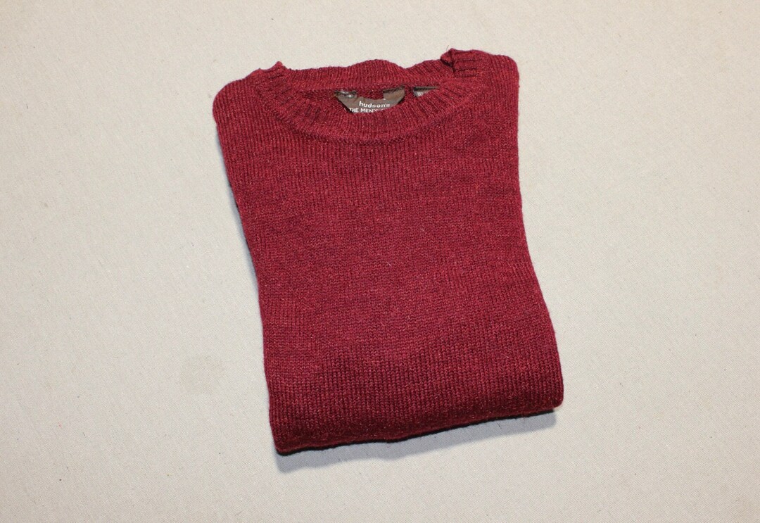 Vintage 1970's -hudson's- Men's Crew Neck Sweater. Acrylic / Nylon ...