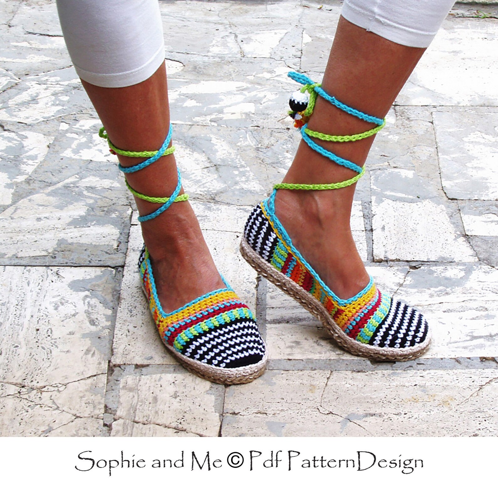E-BOOK Happy Scrap Crochet Slippers With Cord-soles - 2 Instant ...