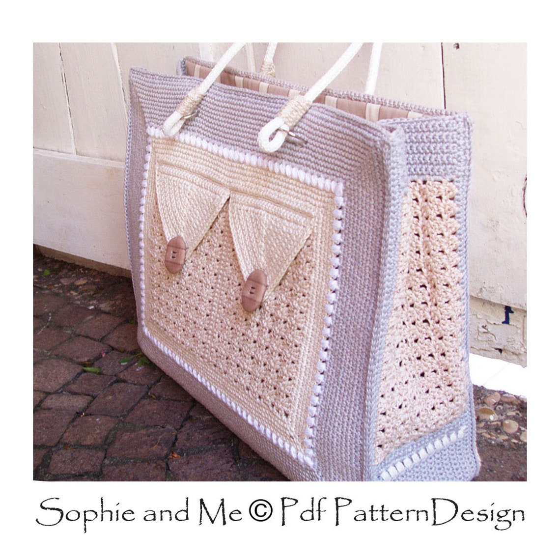 Shopping Bag with Pockets Crochet Pattern Instant Download | Etsy
