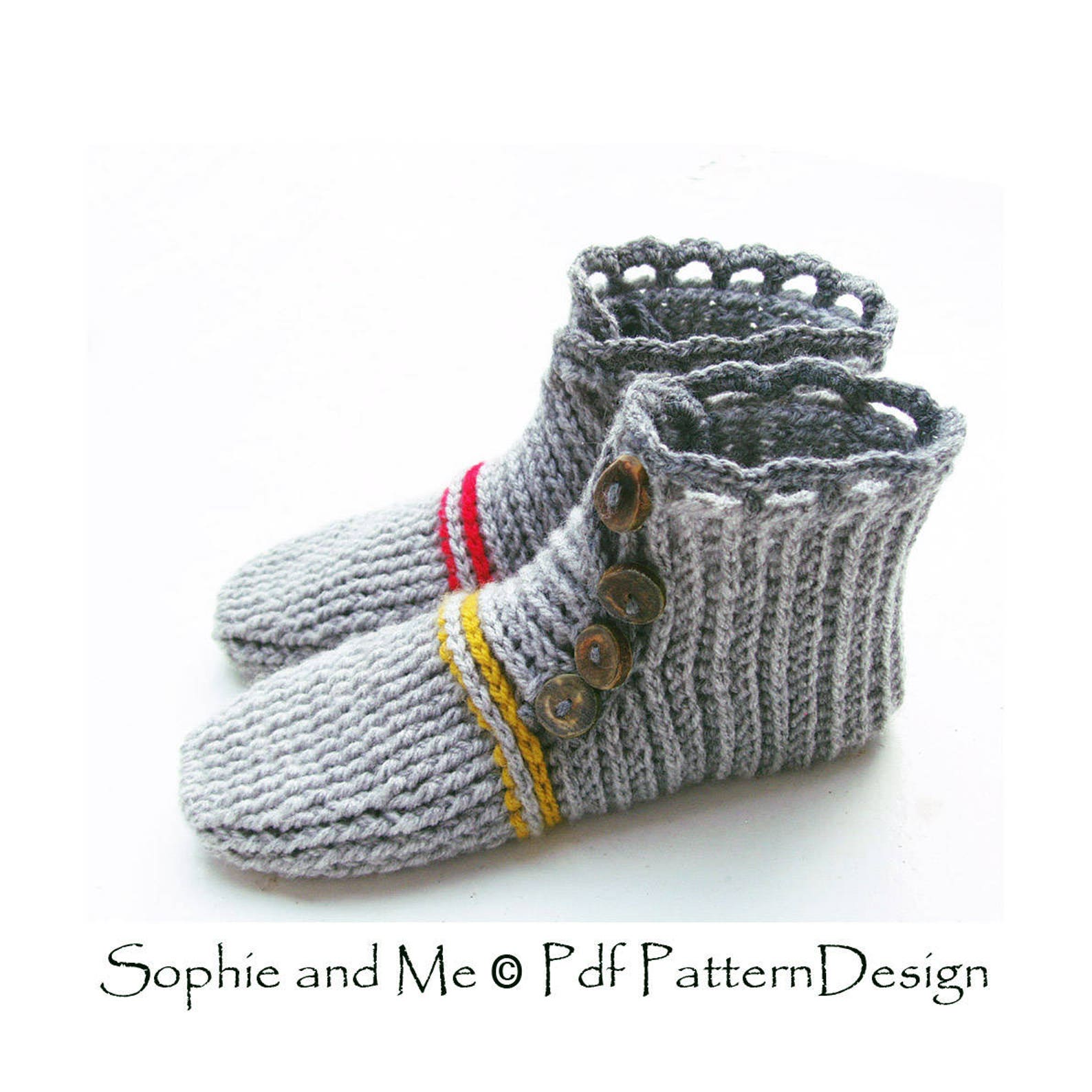 Wrap and Button Adult Booties - Crochet Pattern - Instant Download - Etsy