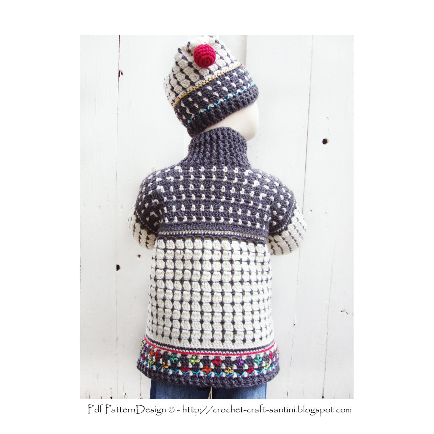 Fair Isle Style Cardigan for Kids Crochet Pattern Instant - Etsy