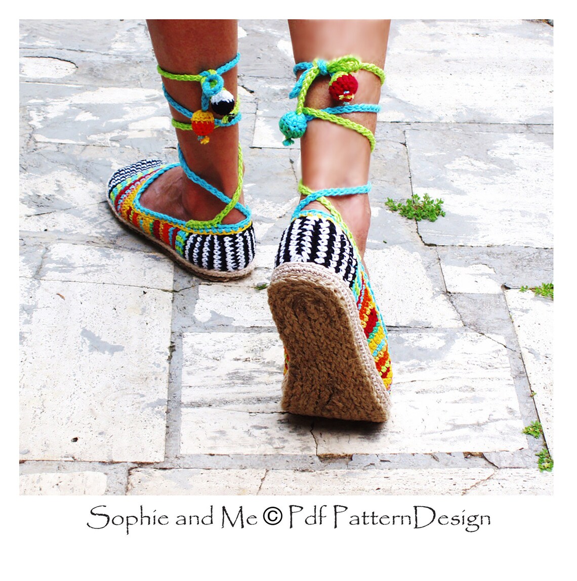 E-BOOK Happy Scrap Crochet Slippers With Cord-soles - 2 Instant ...