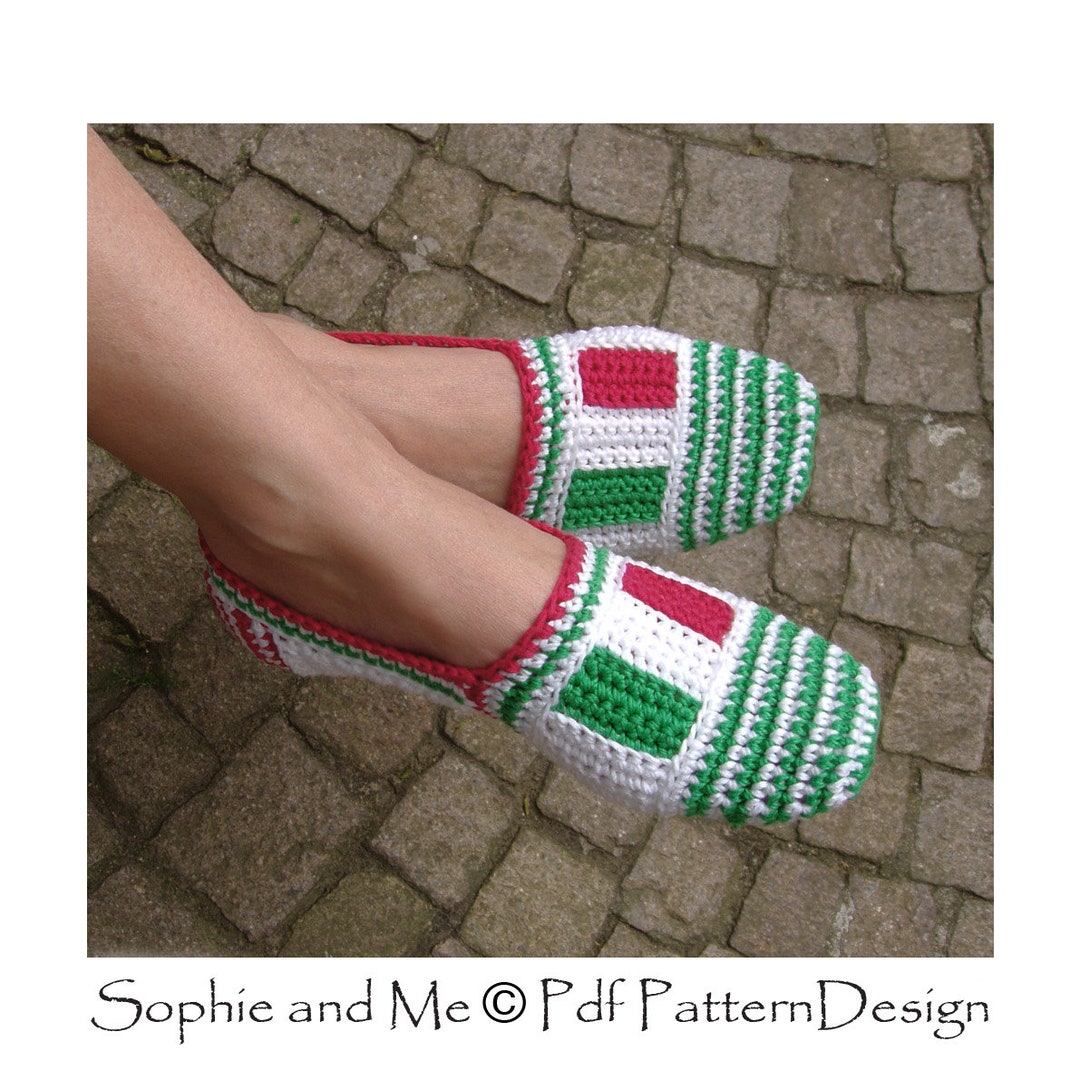 Color Block Slippers/espadrilles - Crochet Pattern - Instant Download ...
