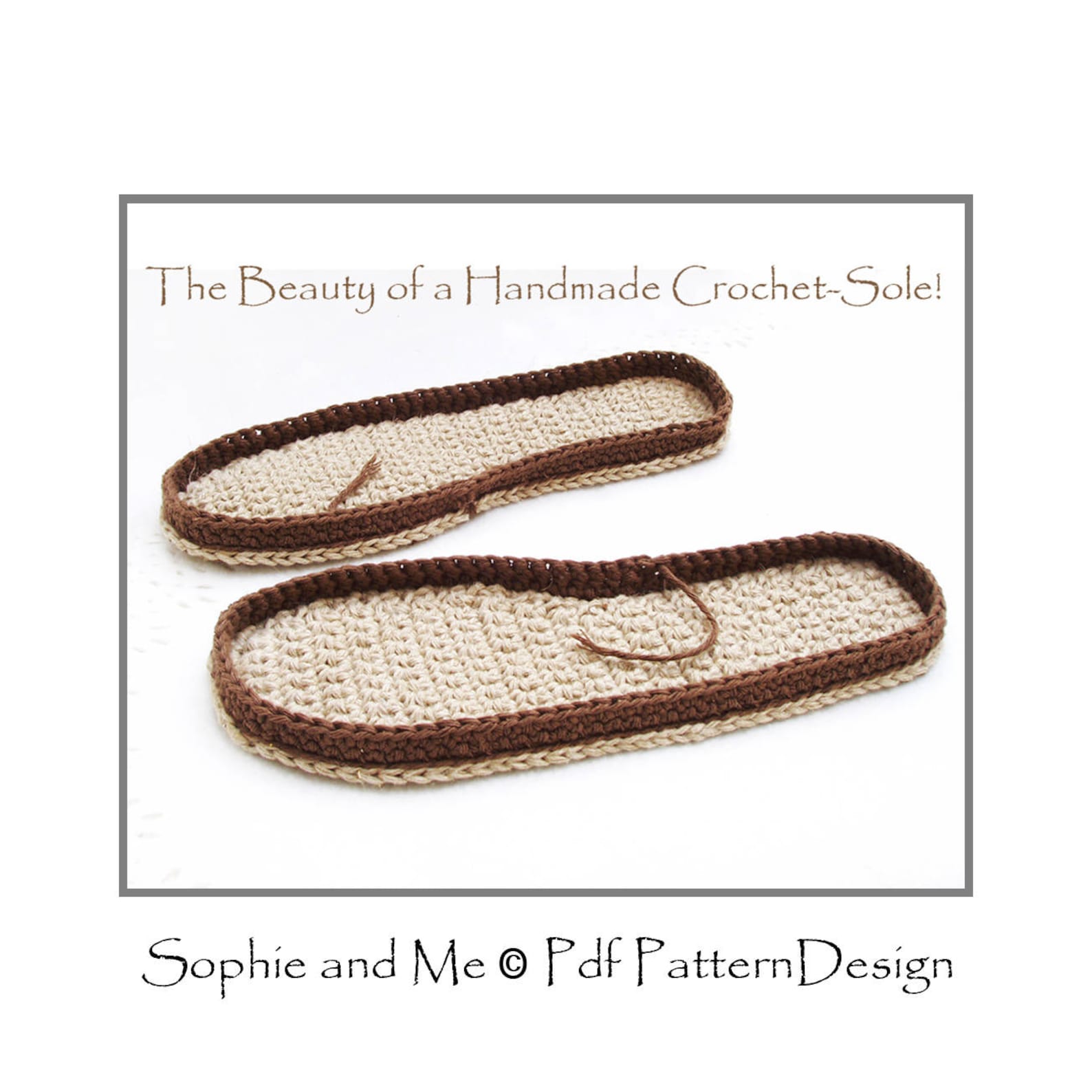 Crochet Outsoles With Foot-shape - 4 Standard Sizes - Instant Download ...