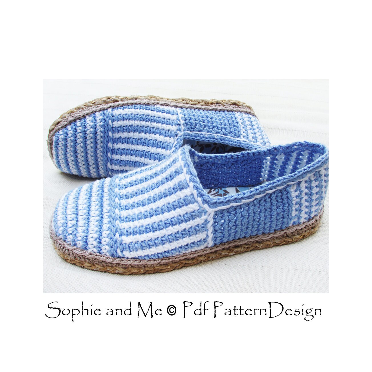 E-BOOK for Canvas Striped Slippers - Included Tailored Cord-soles ...