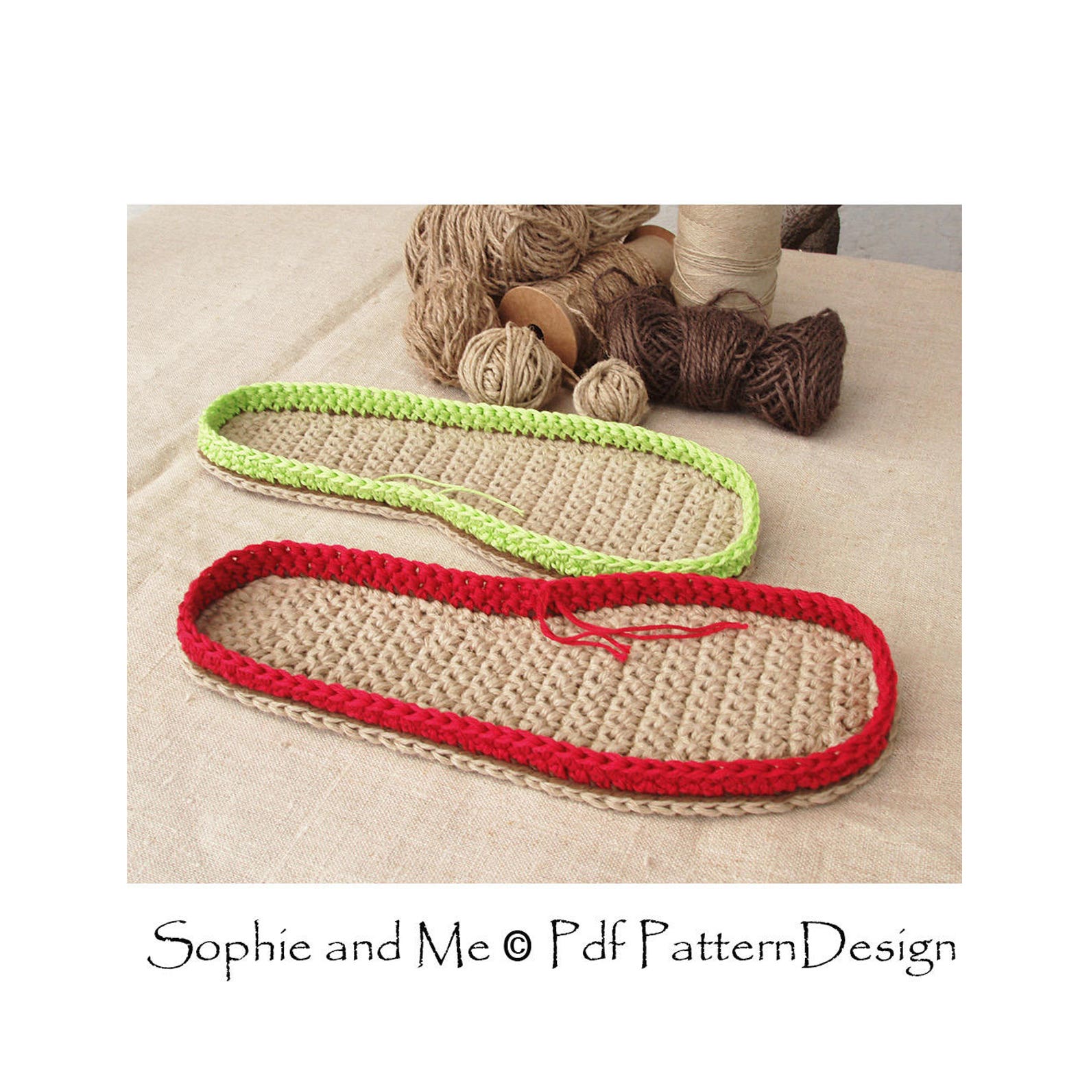 Crochet Outsoles With Foot-shape 4 Standard Sizes Instant - Etsy