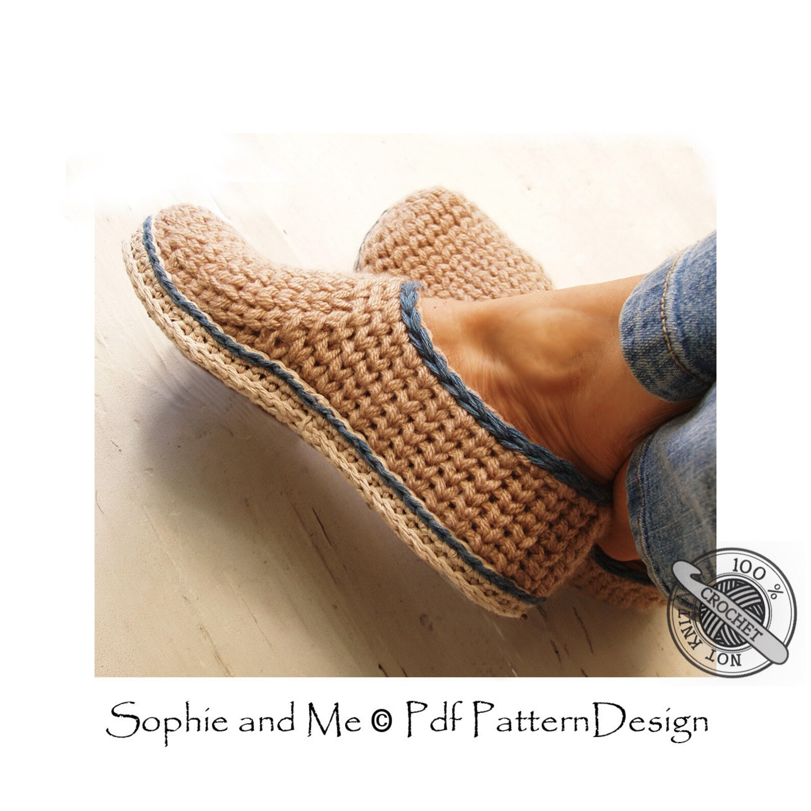 E-BOOK for Crochet-knit Casual Slippers Included | Etsy