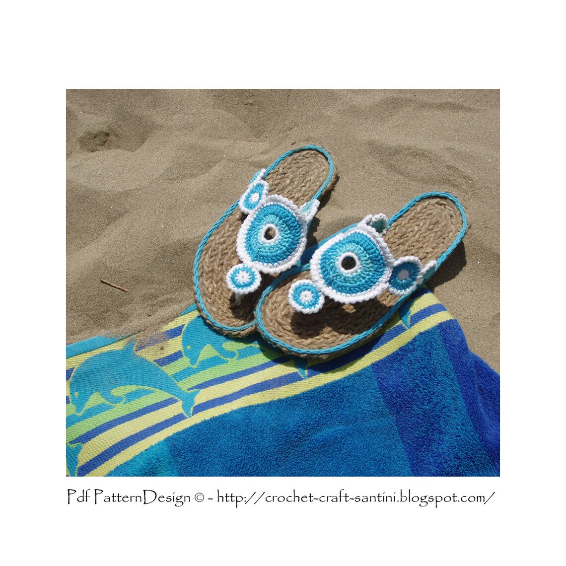 Yo-yo Sandals - E-book- Crochet Pattern and Cord Soles- Instant ...
