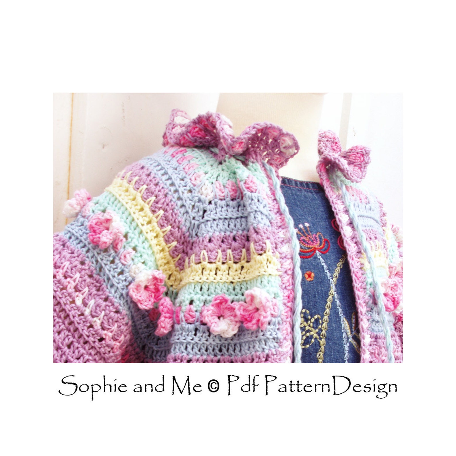 Summer Cardigan With Flowers Crochet Pattern Instant - Etsy