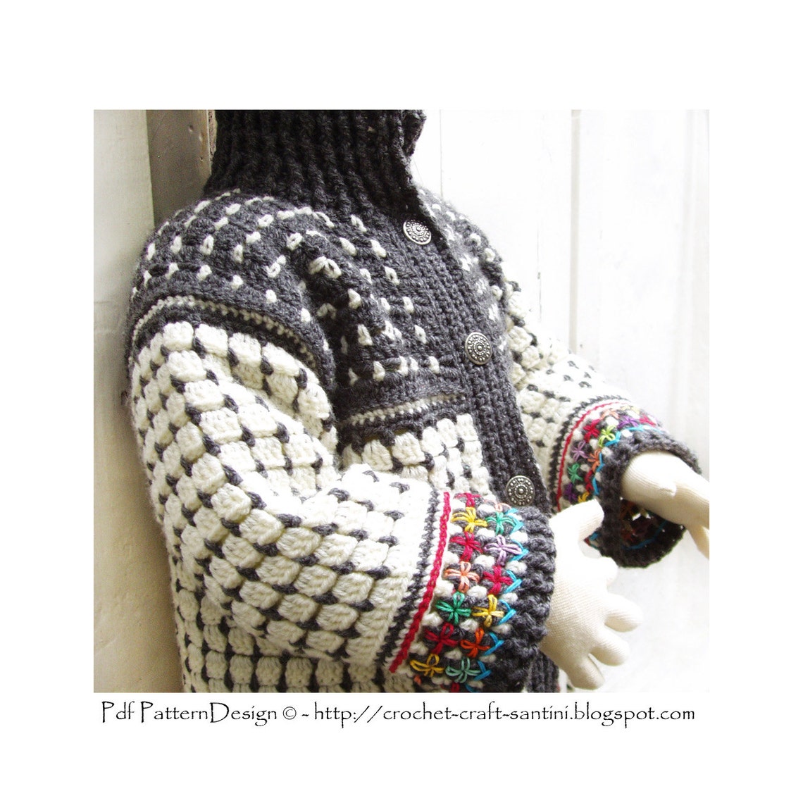 Fair Isle Style Cardigan for Kids Crochet Pattern Instant - Etsy