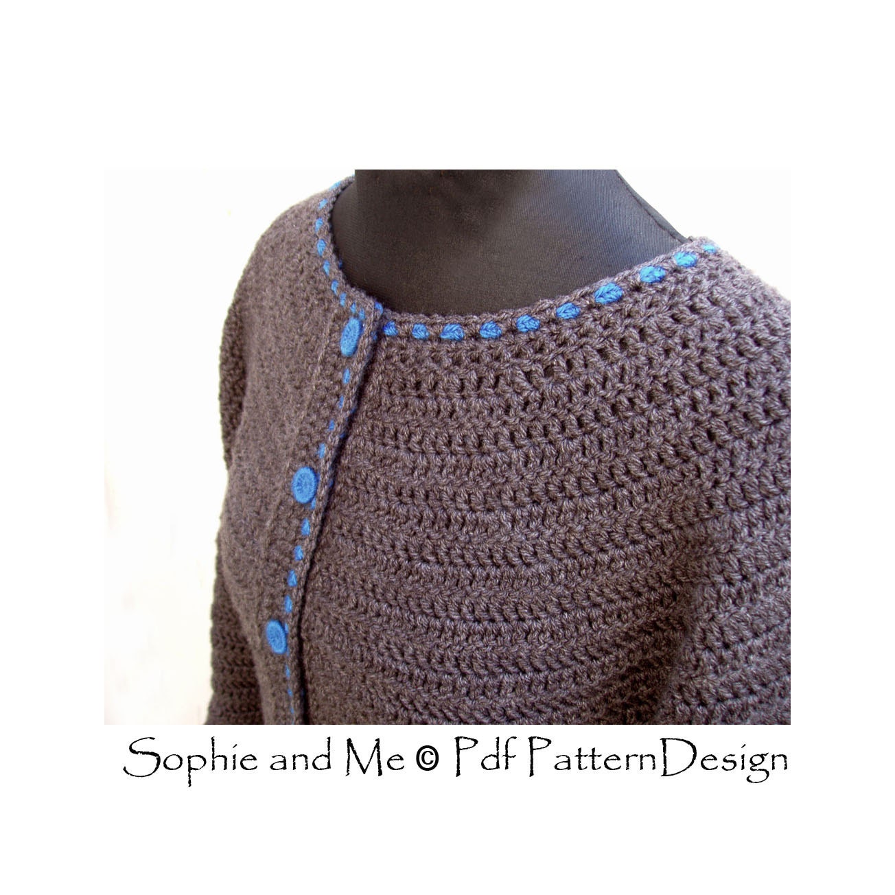 Round Yoke Short Jacket - Crochet Pattern - Instant Download Pdf - Etsy