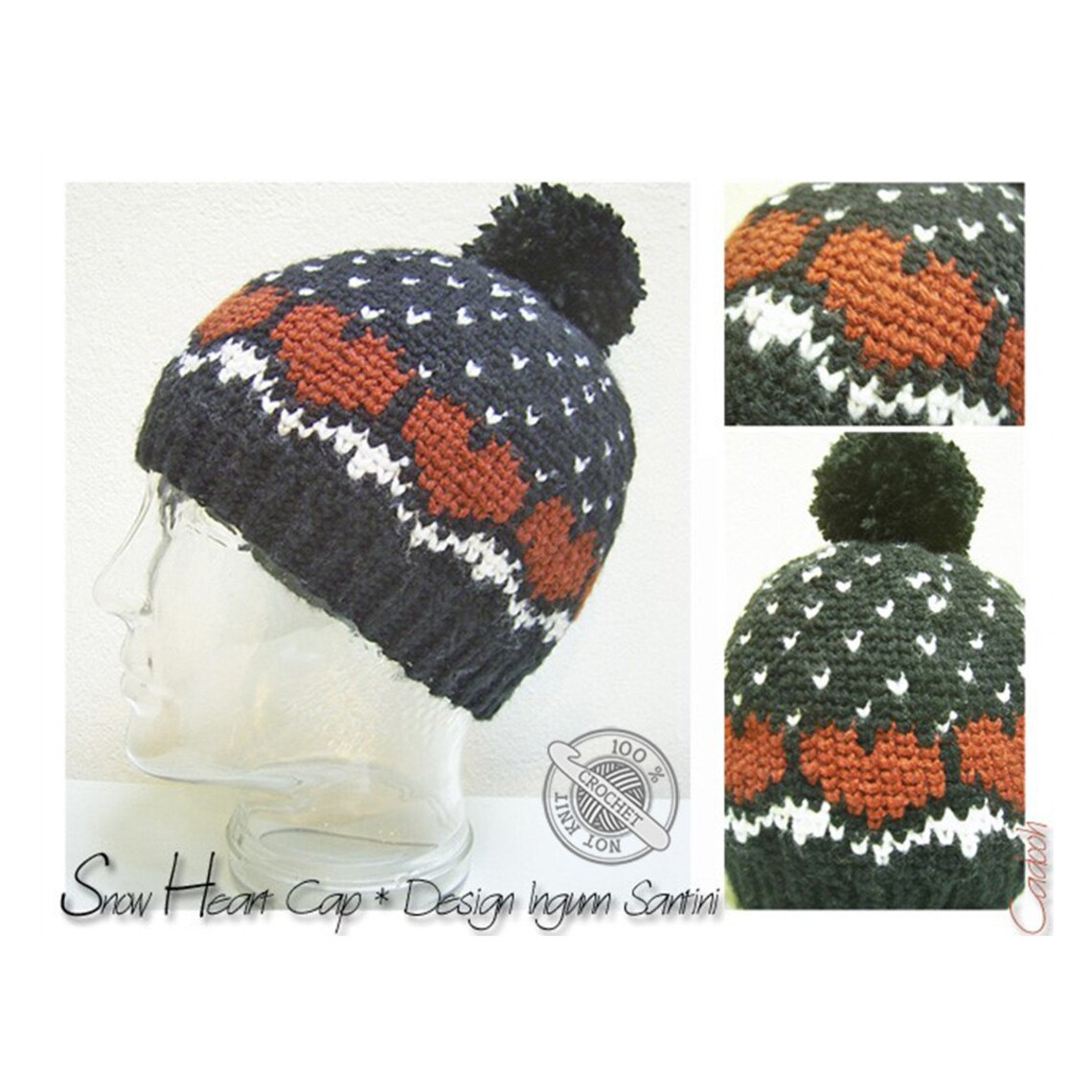 Snow Heart Cap - Crochet Pattern - Instant Download - Etsy