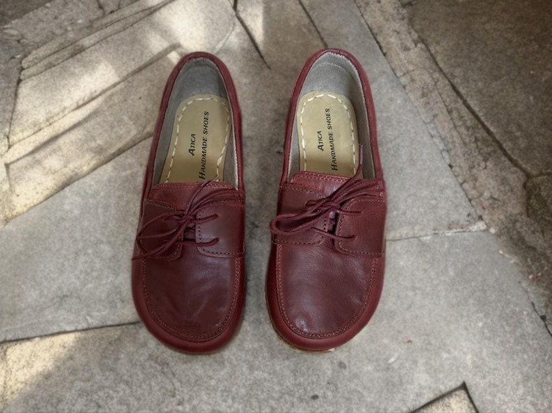 Handmade Leather Oxford Shoes • Barefoot Zero Drop, Crazy Brown - Etsy