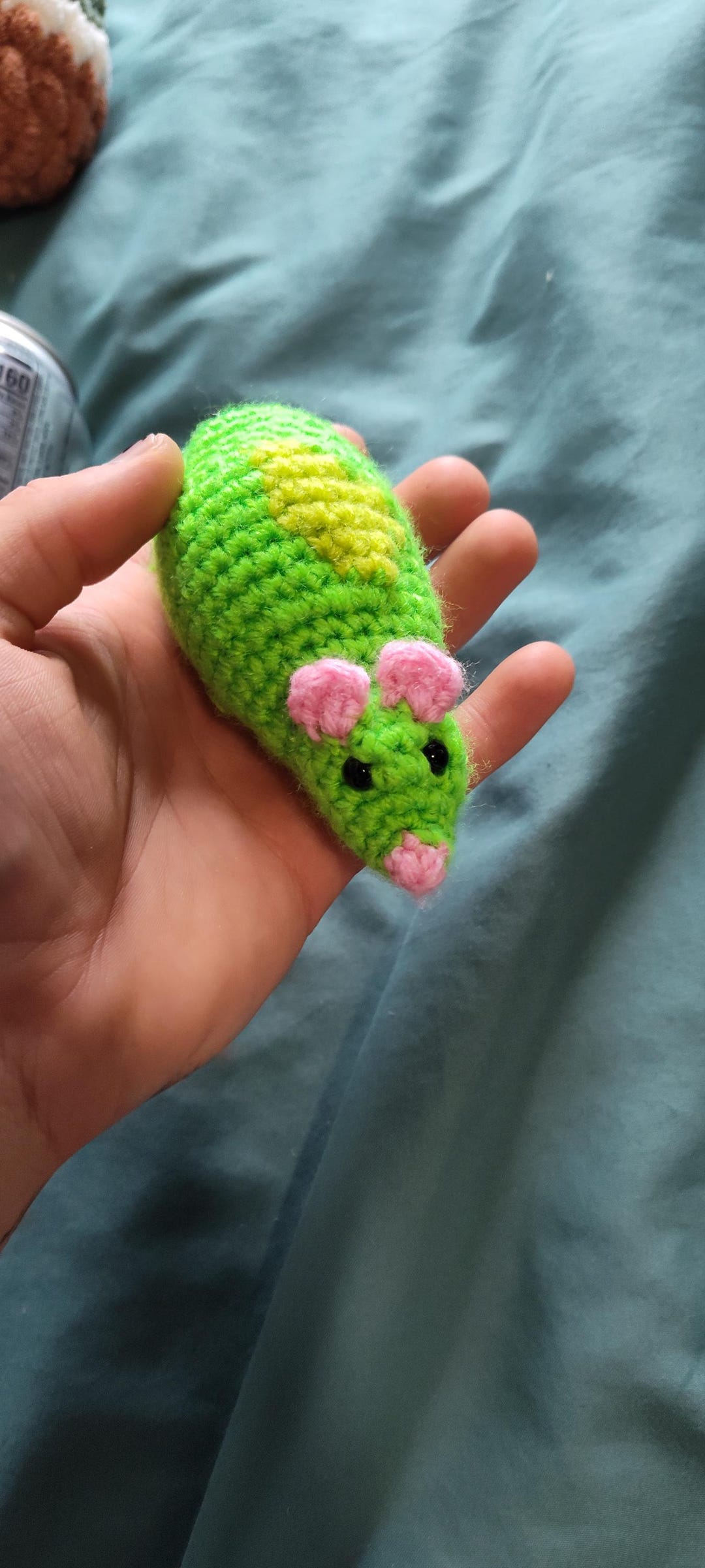 Crochet Toxic Radioactive Green Rat - Odd Amigurumi - Etsy