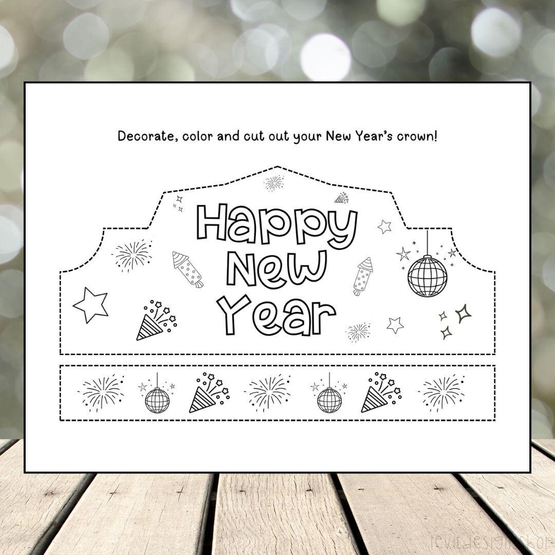 2026 New Years Paper Hat: New Years Crown, Happy New Years Craft - Etsy UK
