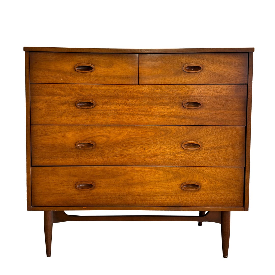 Vintage Mid Century Modern Dixie 5 Drawer Highboy Dresser 42 - Etsy