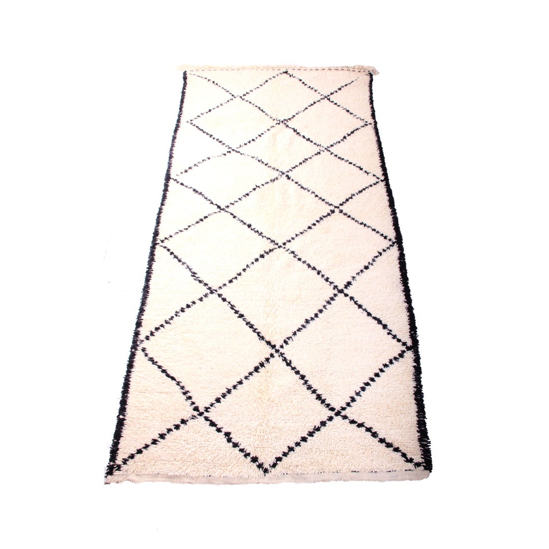 Large Vintage Moroccan Beni Ourain Rug - Etsy