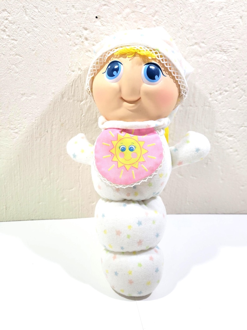 Baby Glo Worm, Vintage Plush Toy, Day & Night, Double-sided Face ...