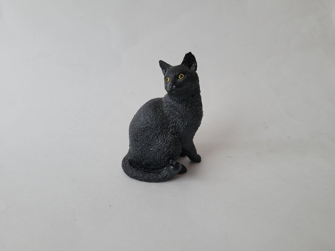 AAA Black Cat, Vintage Plastic PVC Toy Figurine, Halloween, 4 Inches - Etsy