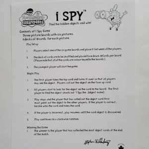 Spongebob Squarepants I Spy Board Game COMPLETE nickelodeon / Viacom - Etsy
