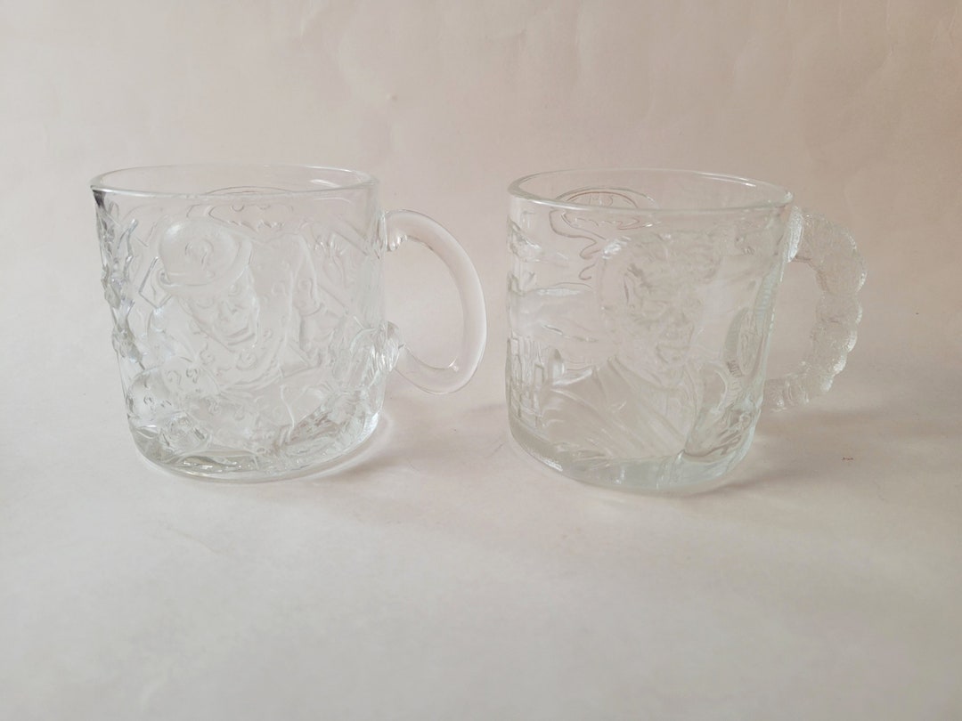 Batman Forever Mcdonalds Two-face & the Riddler Clear Glass Mugs ...