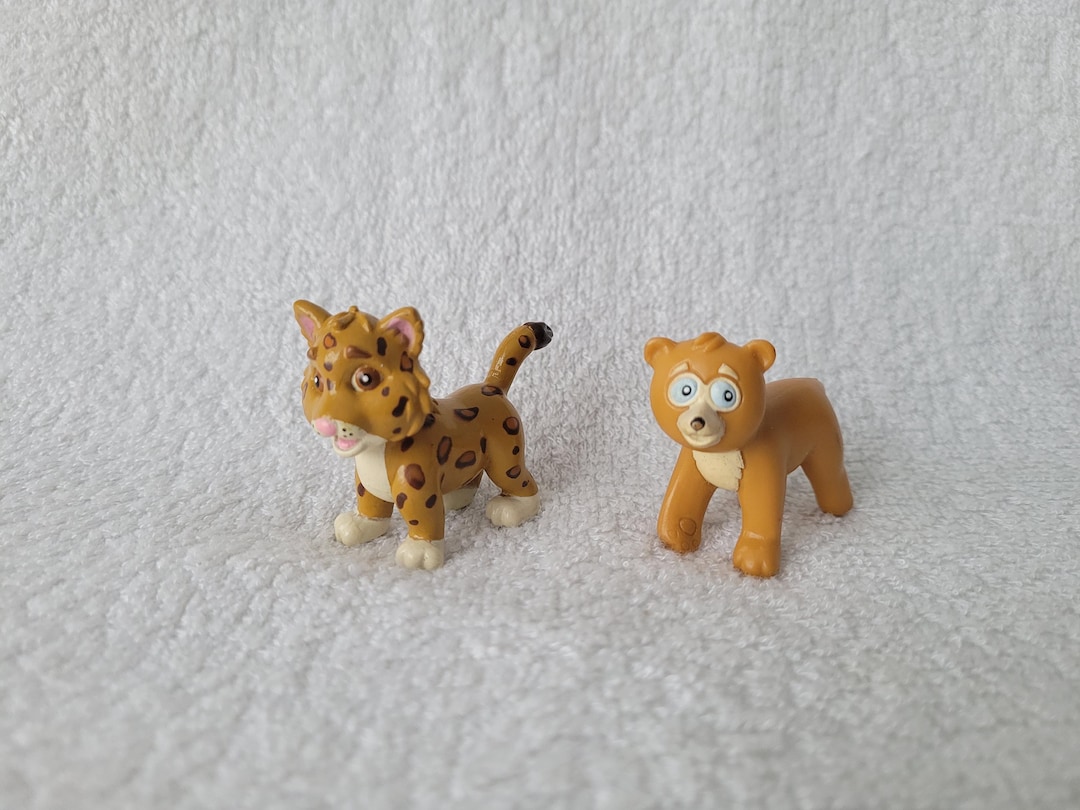 Dora the Explorer, Baby Jaguar & Baby Bear, PVC Toy Figurines, Viacom ...
