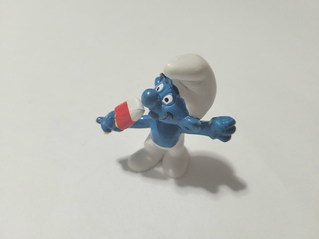 Smurfs Ice Lolly, Red Popsicle Version, Vintage PVC Toy Figure, 20053 ...