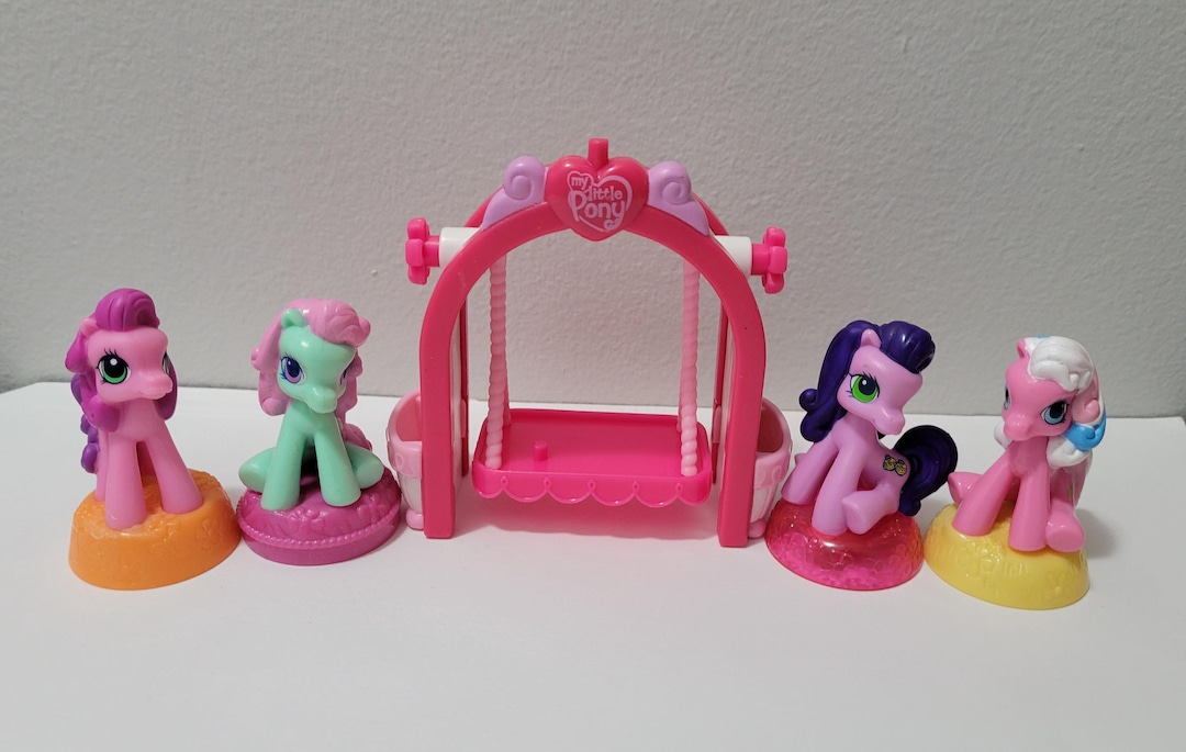 G3 My Little Pony, MLP, 4 Ponyville Toy Figures, 1 Swing Set, Mcdonalds ...
