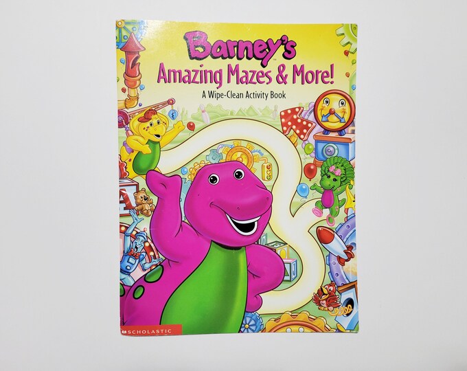 Barney’s Amazing Mazes & More!, Vintage Softcover Book, Scholastic ...
