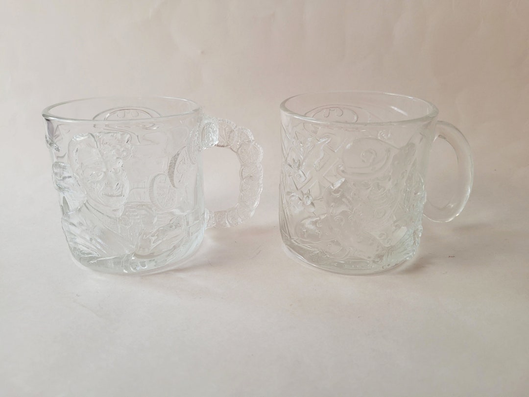 Batman Forever Mcdonald’s Two-face & the Riddler Clear Glass Mugs ...