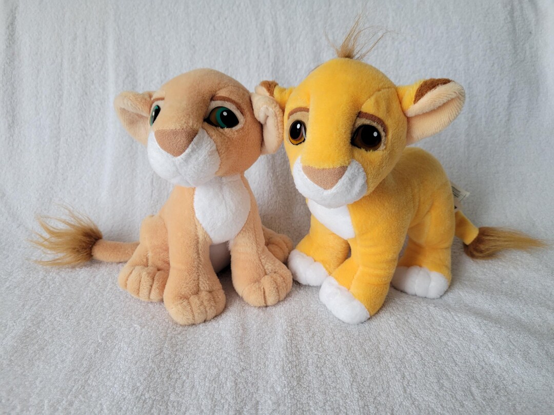 Lion King, Simba & Nala, Vintage Plush Stuffed Animal Toys, Mattel ...