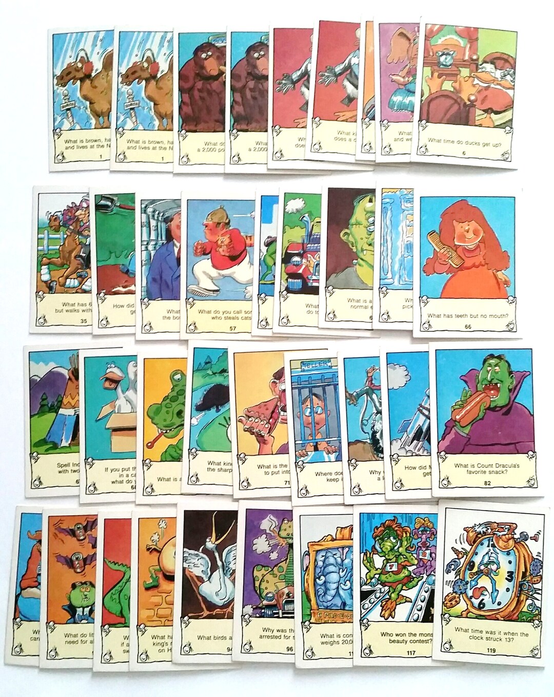 Jake’s Official Jokes, 36 Vintage Trading Cards, Joseph Rosenbloom ...