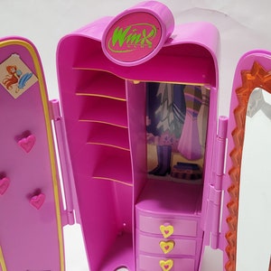 Winx Club Doll Magic Wardrobe Pink Closet Incomplete Rainbow PARTIALLY ...