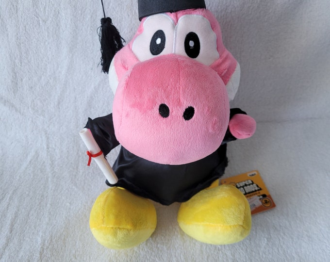 Super Mario Bros., Mario Party, Pink Yoshi Graduation, Plush Stuffed ...