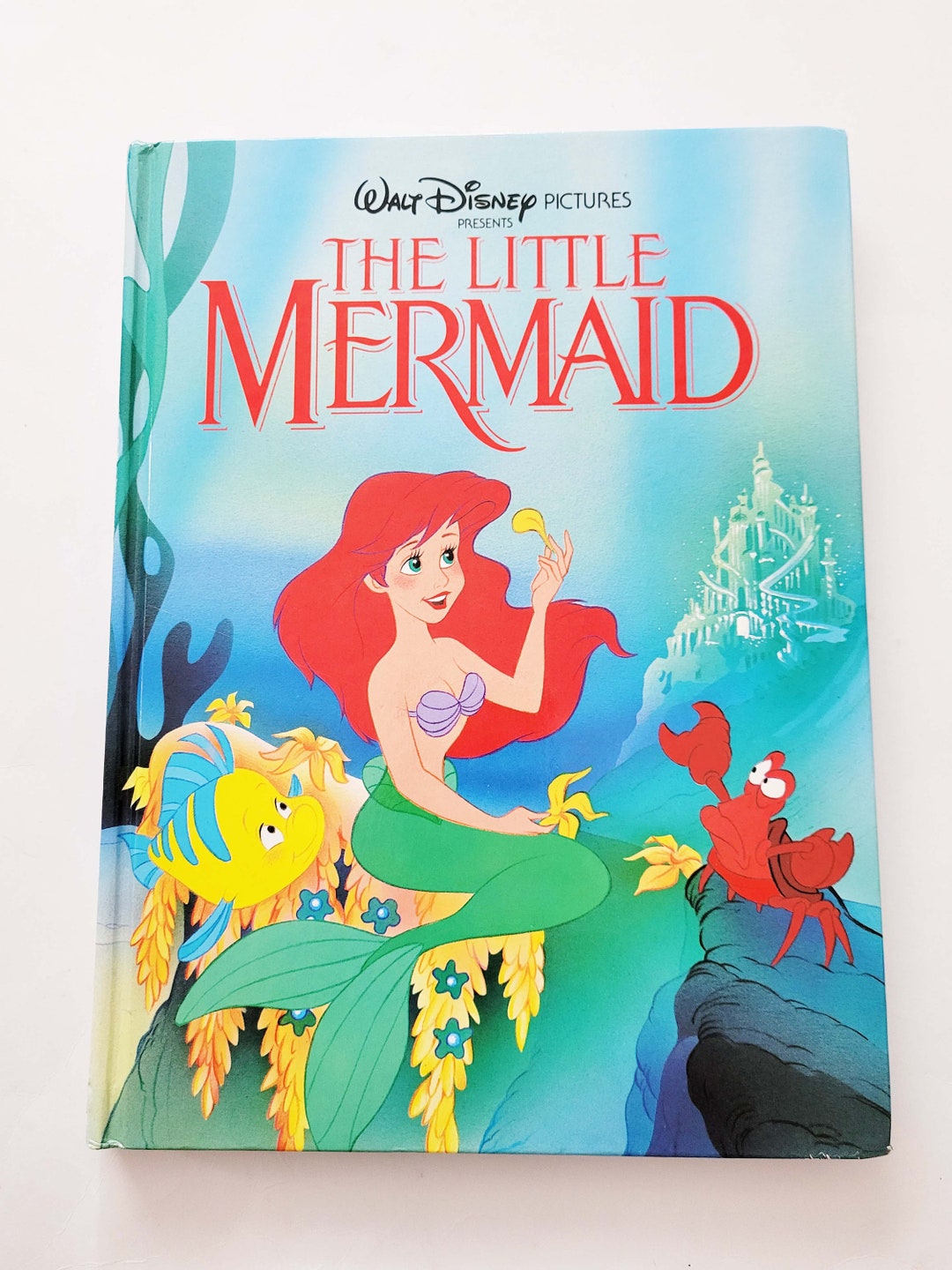 The Little Mermaid Vintage Hardcover Book Ariel Flounder - Etsy
