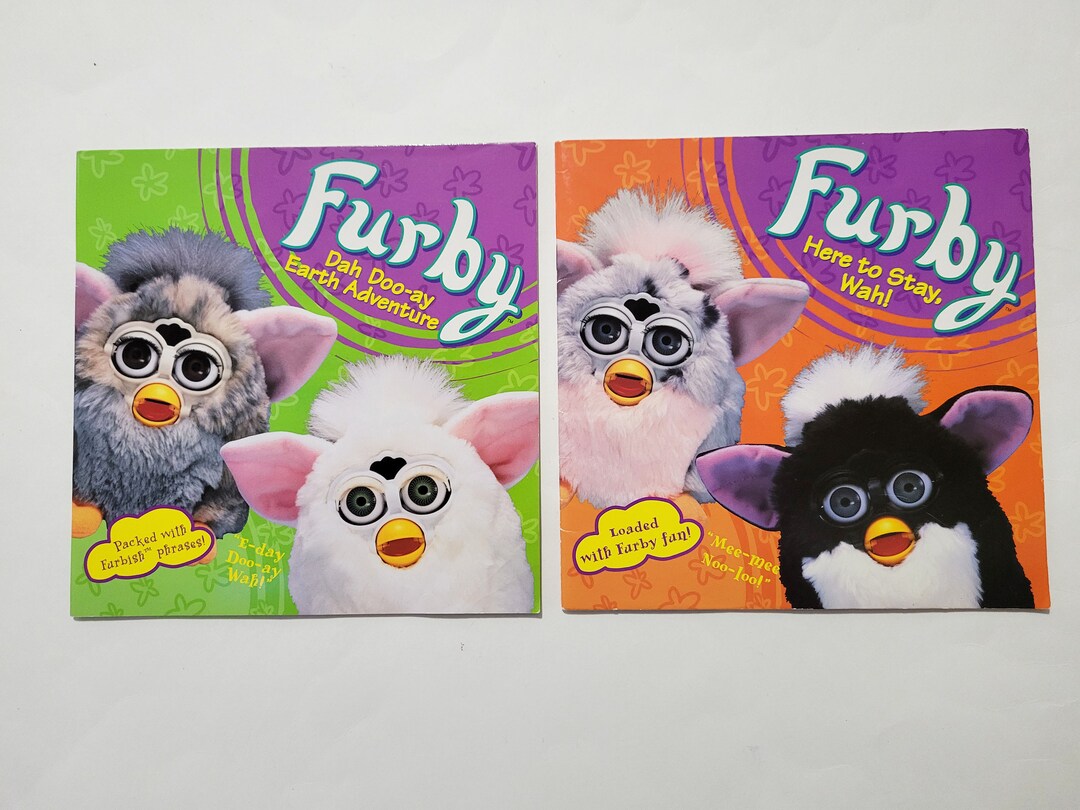 Furby Dah Doo-ay Earth Adventure & Here to Stay, Wah Vintage Softcover ...