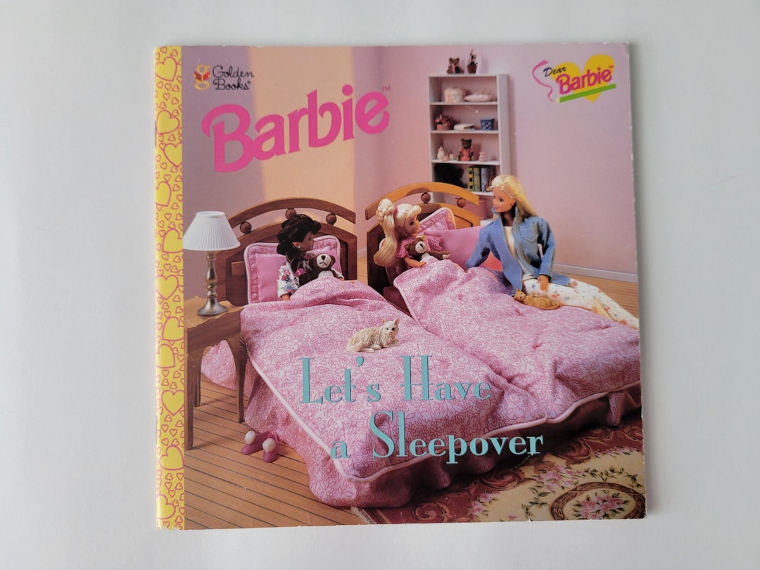 Barbie, Lets Have a Sleepover, Vintage Softcover Book, Mattel, Golden ...